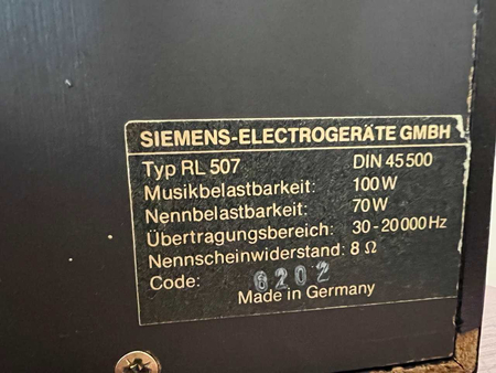 Siemens Typ RL 507 — истинное наслаждение для аудиофилов !!!