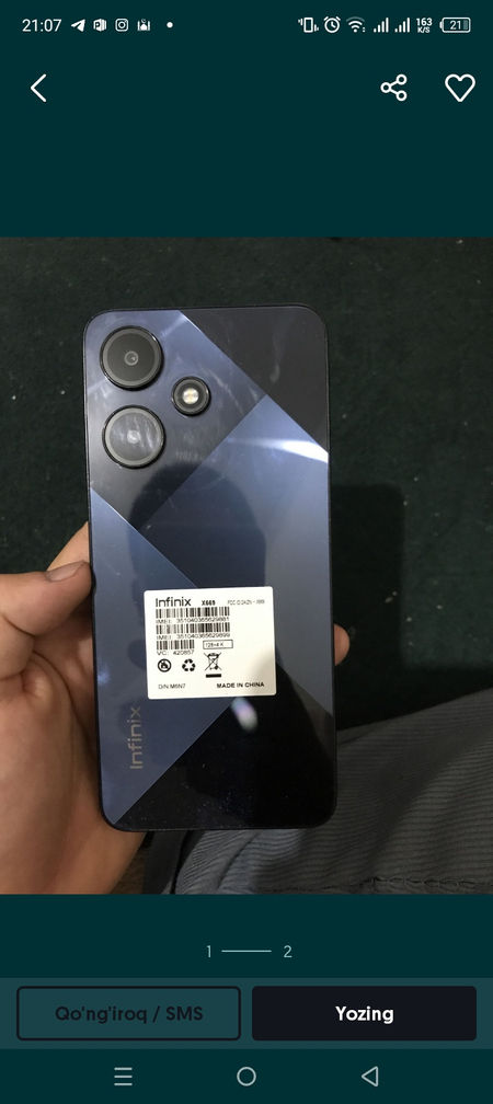 infinix hot 30i ideal 16/128 xotira
