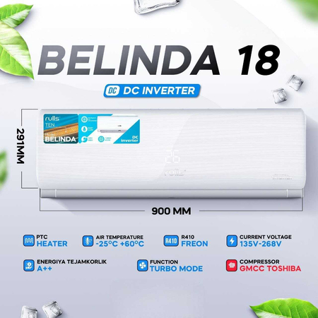 Кондиционер Rulls Lucero 18 DC Inverter/Low Voltage/ АКЦИЯ