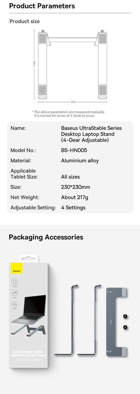 Baseus подставка для ноутбука UltraStable Series Laptop Stand
Desktop