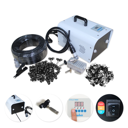 Fog machine misting system