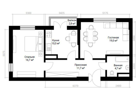 Novza Golden House, 2 комнатная 65м2 ЕВРО ремонт под ключ