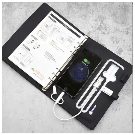 Ежедневник с встроенным Power Bank / Ежедневник с мобильной зарядкой