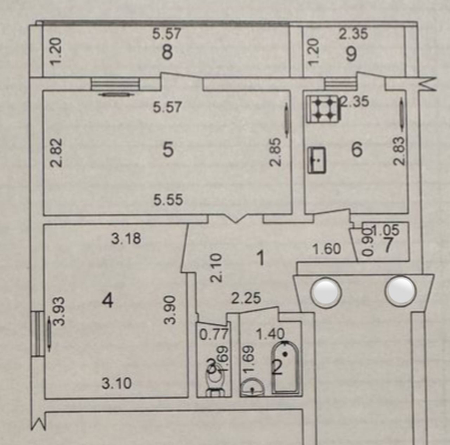 Продается Квартира 2/2/4 Без Ремонта 76 серия Ор-р 9 поликлиника