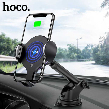 БЕСПЛАТНАЯ ДОСТАВКА! Беспроводная зарядка Hoco CA60 автодержатель