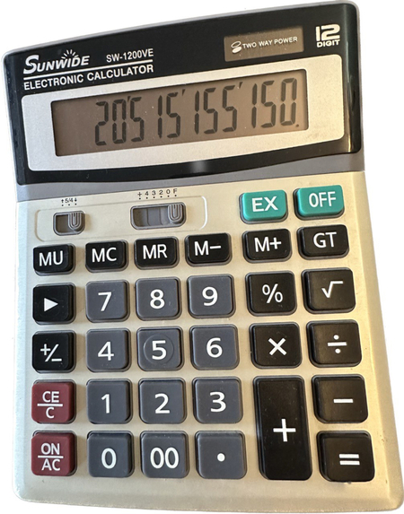 Калькуляторы Casio, Deli  и Sunwide бухгал., в магазины и учащимся
