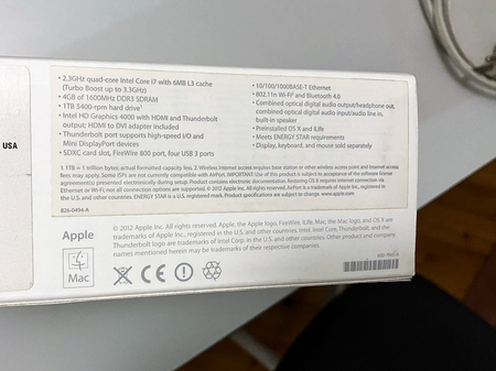 Apple Mac Mini - Quad Core i7 / RAM 12Gb / HDD 1Tb - (Late 2012)