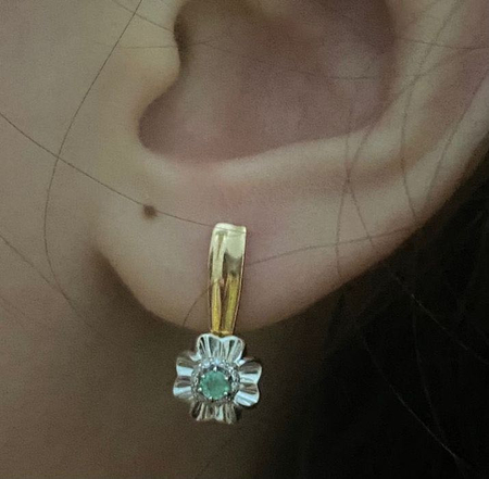 Новые серьги из белого золота,Россия,завод.
