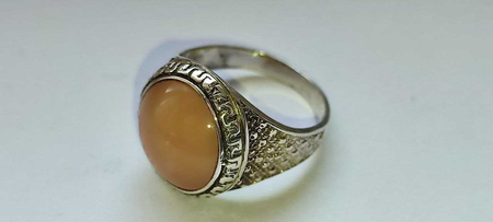 Серебряное кольцо с камнем АВАНТЮРИН, разм.21
