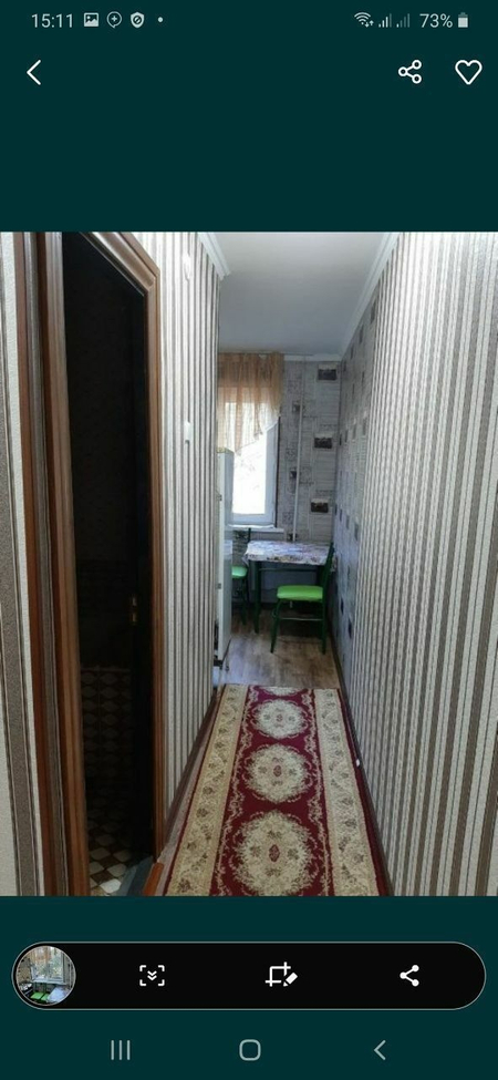 1хонали кавртира 2этажда уй кунлик ижарага берилади закс билан