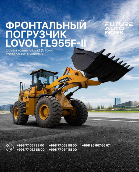 Xalol Nasiyaga LOVOL FL955F-II markali frontal yuklagich pogruzchig