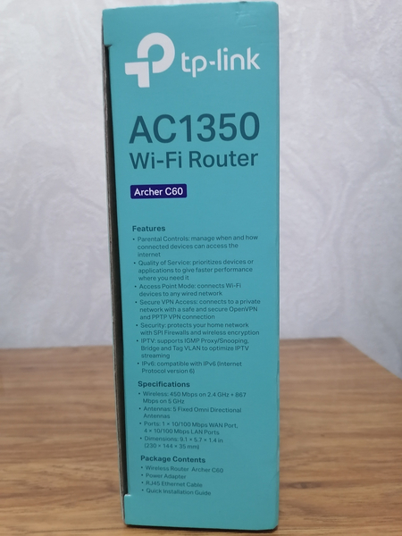 Продается роутер Tp-link AC1350 ARCHER C60