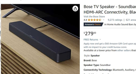 Акустическая система Bose TV Speaker