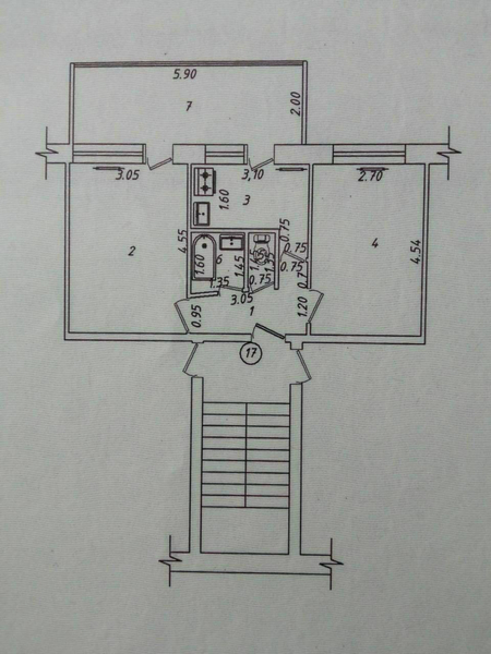 Чиланзар-8 2/4/4 балкон-2*6