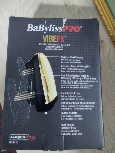 Профессиональный беспроводной массажер Babyliss PRO VIBE FX
Профессион