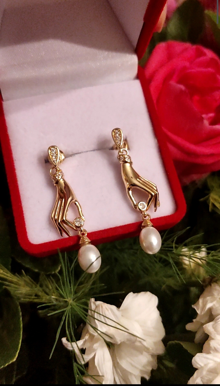Сережки с жемчугом,роскошный подарок