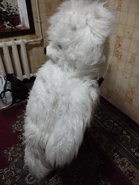 Мишка белая.1. метр 65 см