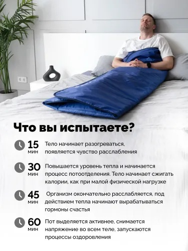 Инфракрасная Сауна одеяло с массажем вибрации, фотон , турмалином