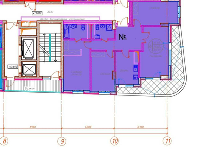 Продам квартиру в центре ЖК INFINITY IGNIS  3/7/14,  коробка, 88 м2