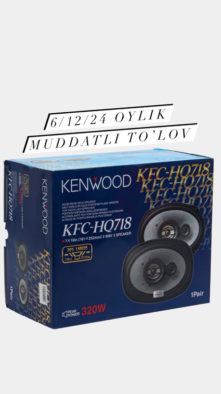 KENWOOD KFC-HQ718 Halol muddatli tolov(Rassrochka) 12 oy