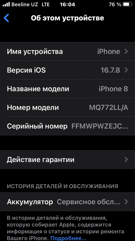 iphone 8 holati ideal