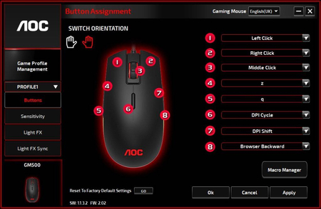 AOC GM500 RGB Gaming Mouse