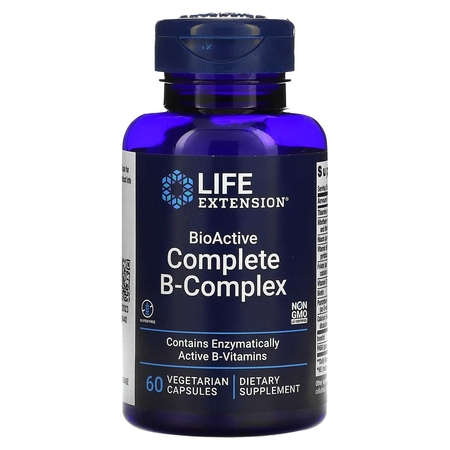 Комплекс витаминов группы B, Life Extension, 60 капсул