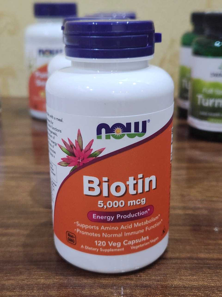 Биотин Now Foods Biotin, 5000 мкг, 120 капсул