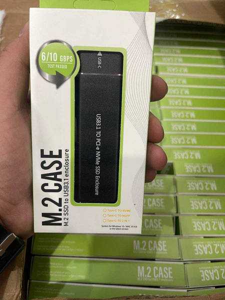 Корпус кейс для M2 NVMe SSD USB Type-c адаптеру 6Гбит/с USB 3.0