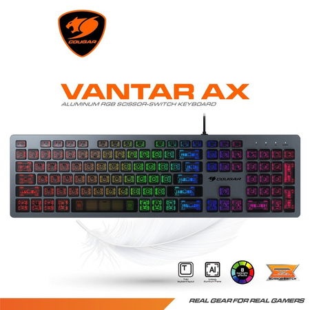 RU/ENG! Low Profile Игровая Клавиатура Cougar VANTAR AX /свитчи ножниц