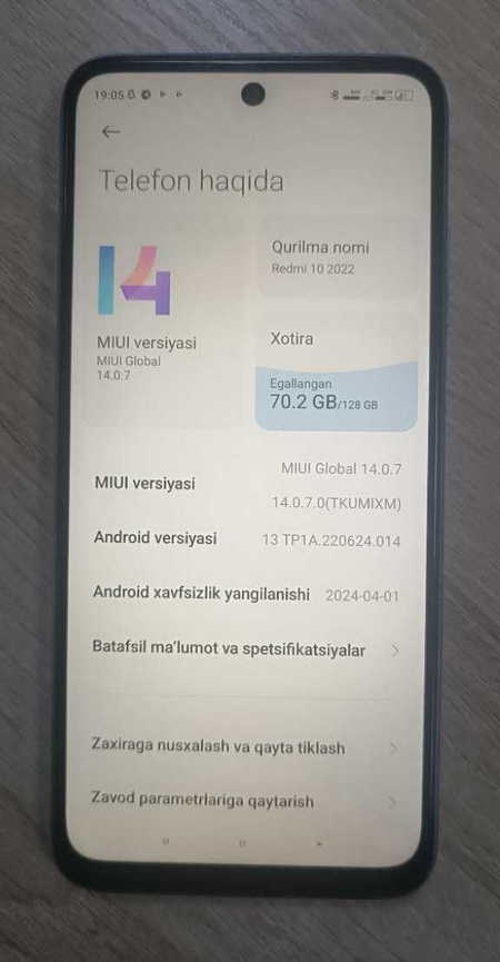 Redmi 10 2022 blue