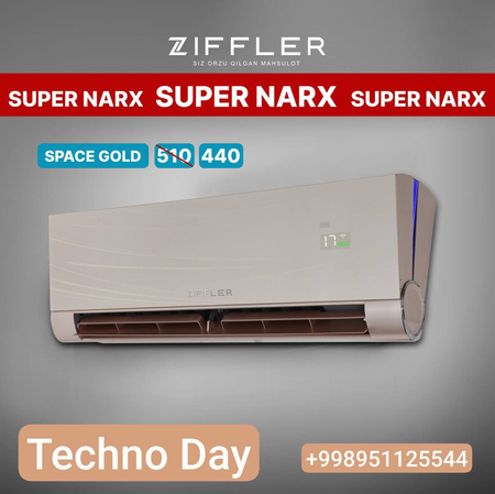 Kondisioner ZIFFLER Space Gold 12 DC INVERTER Гарантия Доставка Устано