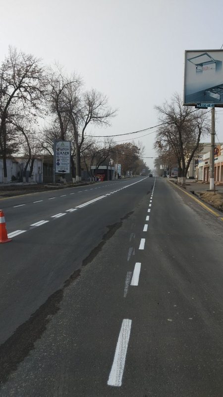 Разметка Асфальтирование дороги