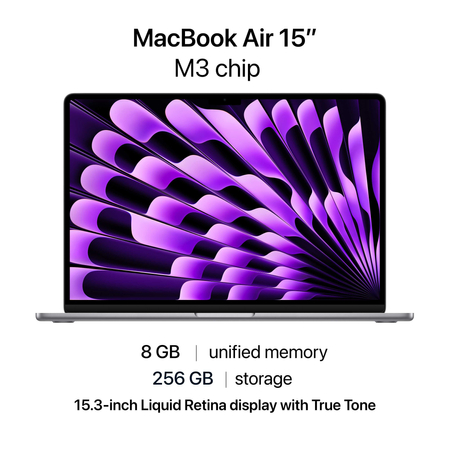 MacBook Air  15.3-inch  M3  8/256GB  Space Grey (MRYR3) LL/A
