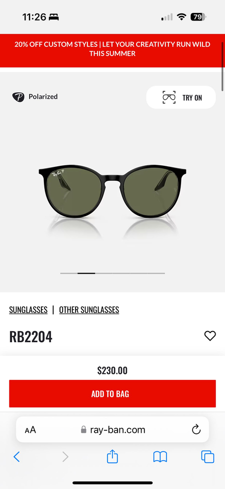 Солнцезащитные очки Ray Ban из Америки