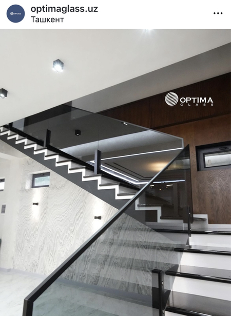 Стеклянные перилы от Optima Glass (установка, замер, монтаж)