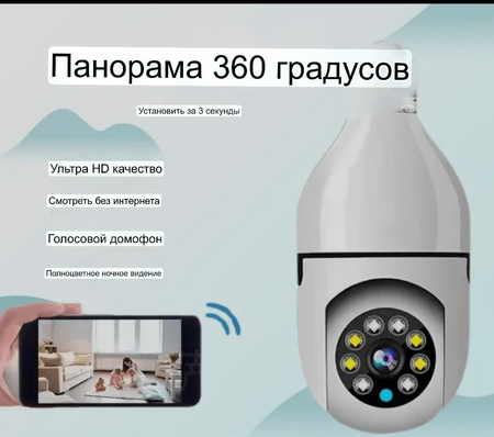 Поворотная Wi-Fi патрон камера Camera patron.