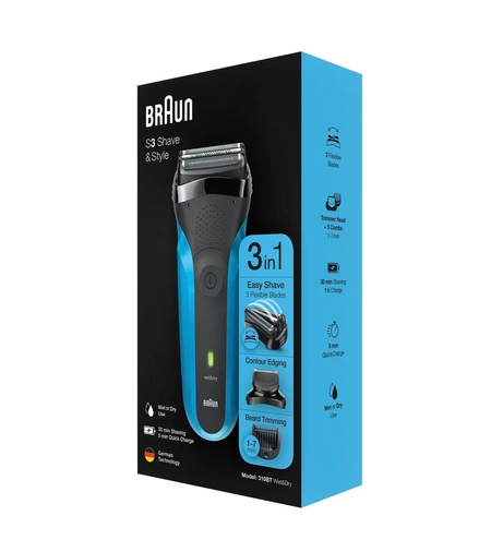Бритва Braun Series 3 310BT аккумуляторная для мужчин, триммер