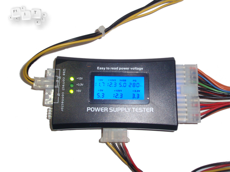 Тестер компьютерного блока питания (LCD power supply tester)