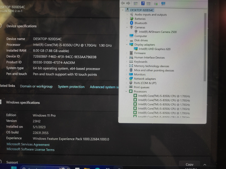 Dell core i5 8650u 8/256 2in1 +Sim card