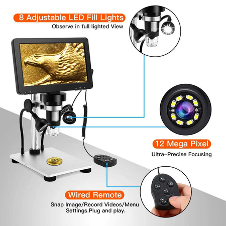 Электронный цифровой Микроскоп с монитором TOMLOV из США 1200x / 32gb