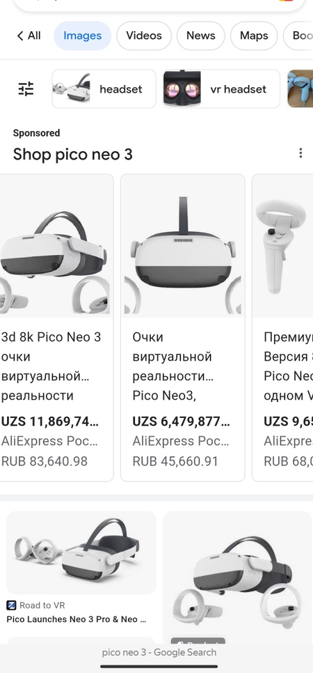Pico Neo 3 VR Yangi 4K + bonus наушники