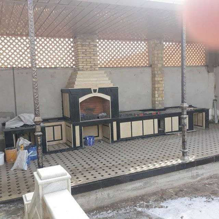 Облицовка мрамором летней кухни, сауны, бассейнов, колонн, полов
