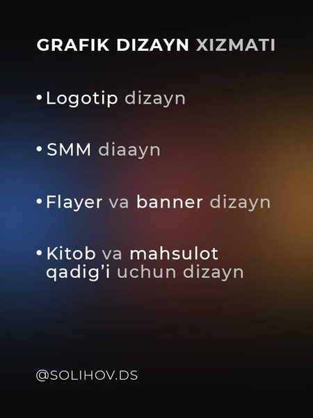 Grafik dizayn xizmati / Услуги графического дизайна