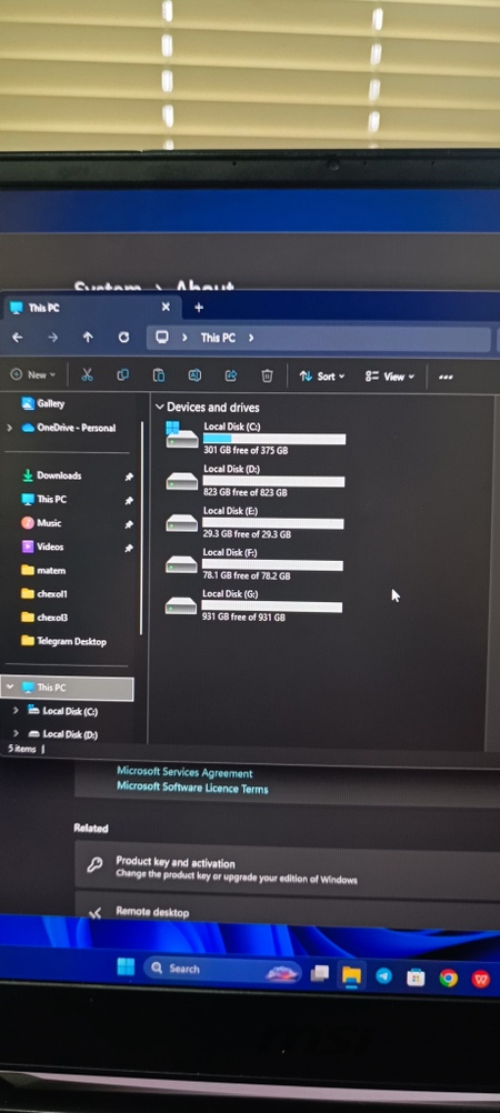 MSI Leopard 32GB RAM/2.5TB SSD 6 videokarta  gaming noutbook kompyuter