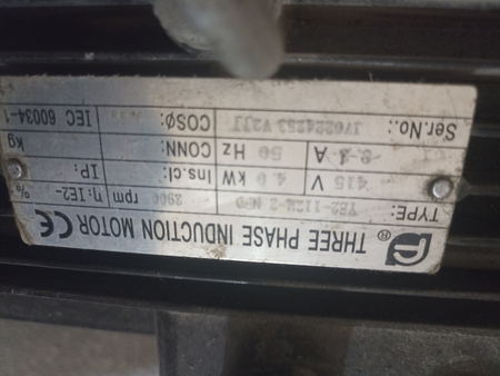 Электродвигатель 380 - 4 кВт в очень хорошем состоянии. Бренда CNP.