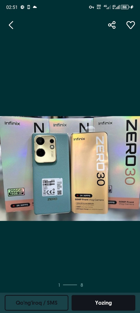 Infinix zero 30 sotiladi