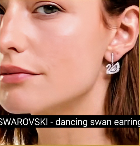Серьги Swarovski Лебеди
