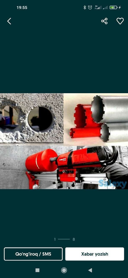 Almazniy bur va perferatr xizmati. Beton kesamizva beton   teshamiz.