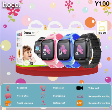 Baby watch Смарт-часы детские Hoco Y100 Kids Watch GPS